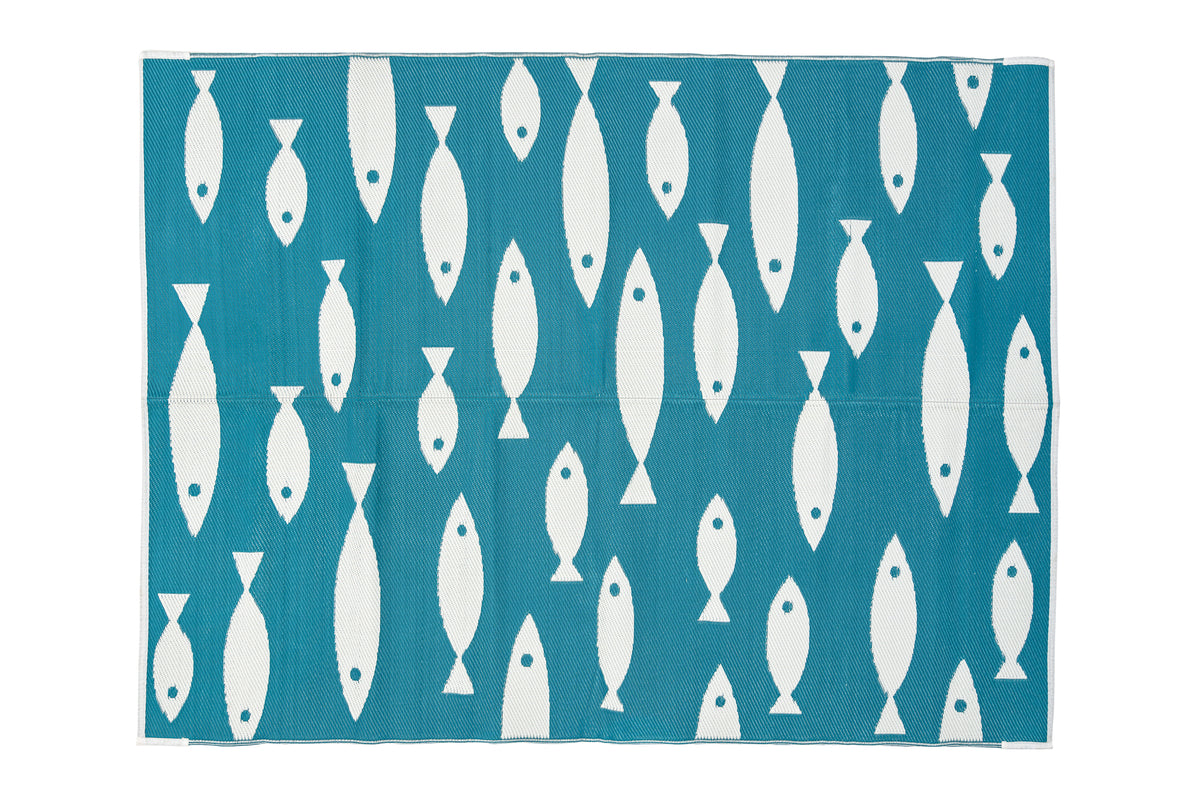 Outdoor Rug Hamptons Style Schooling Fish